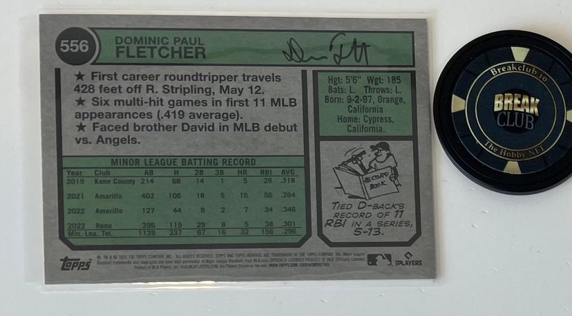 Dominic Fletcher RC Heritage Arizona Diamondbacks