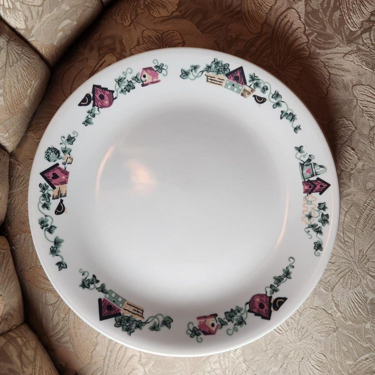 Corelle Garden Home Birdhouse 10.25" Dinner Plate Dish Set Of 6