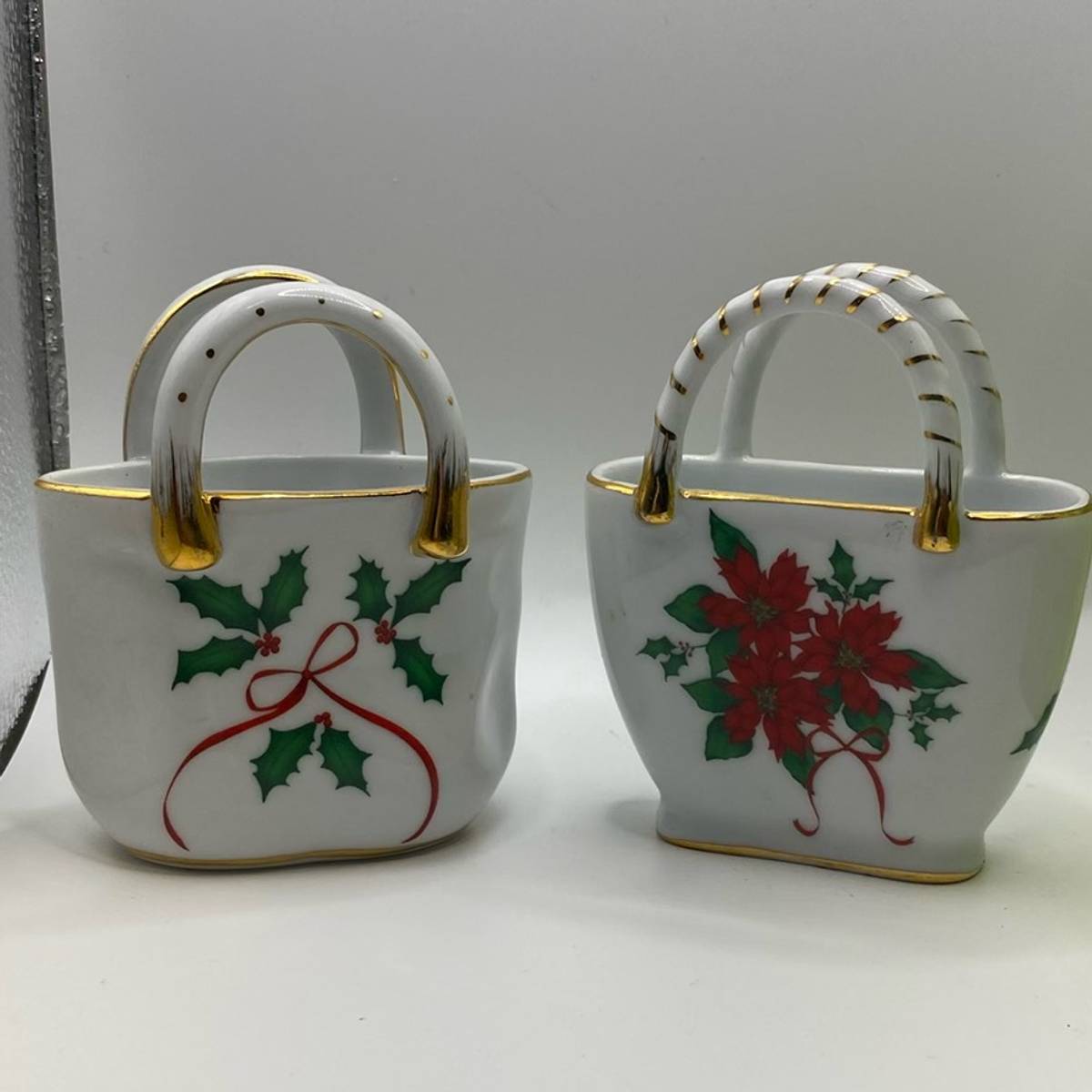 Niknax · Pair Of Mini Nantucket Basket/Purse Holiday