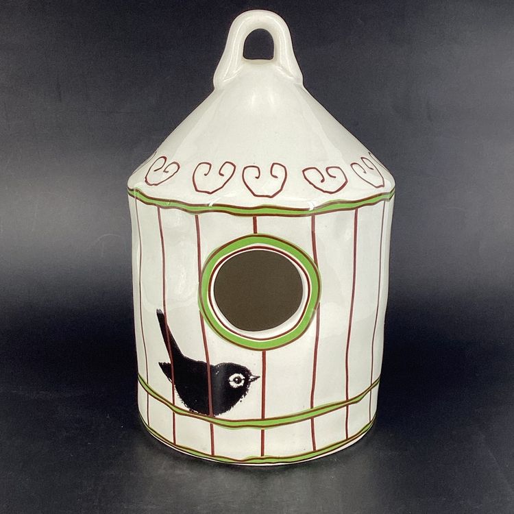 Rae Dunn Magenta Exclusive Chirp Palace Birdcage Birdhouse RARE White ...