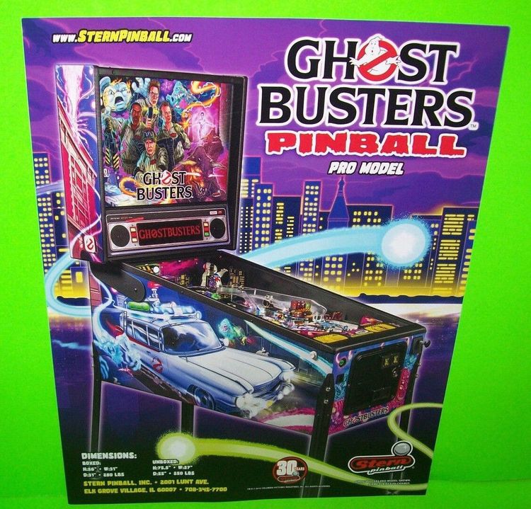 Ghostbusters Pro Pinball FLYER Original Spooky Ghosts Halloween Art 8.5 ...