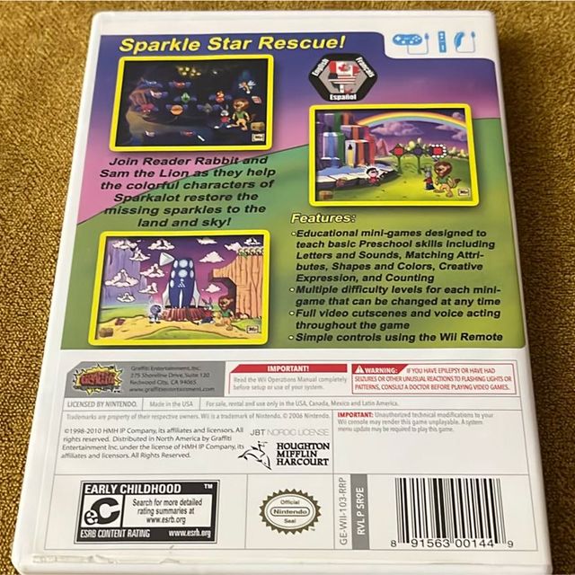 Reader Rabbit Preschool Game (Nintendo Wii) Complete CIB W/ Manual - Rare