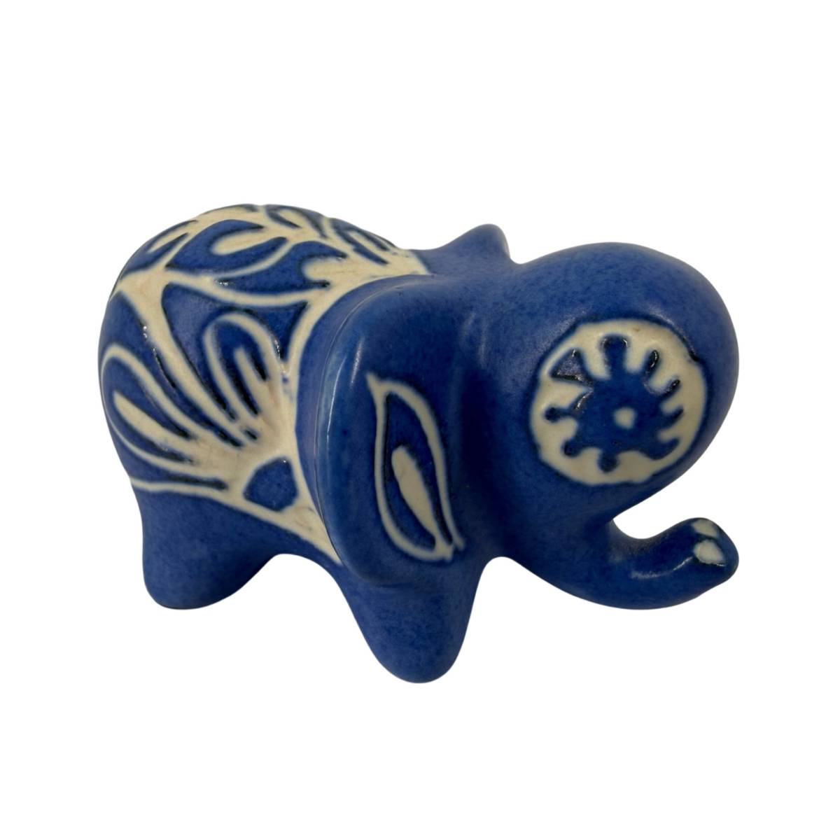 Niknax · Pablo Zabal Blue Ceramic Elephant Figurine Chile
