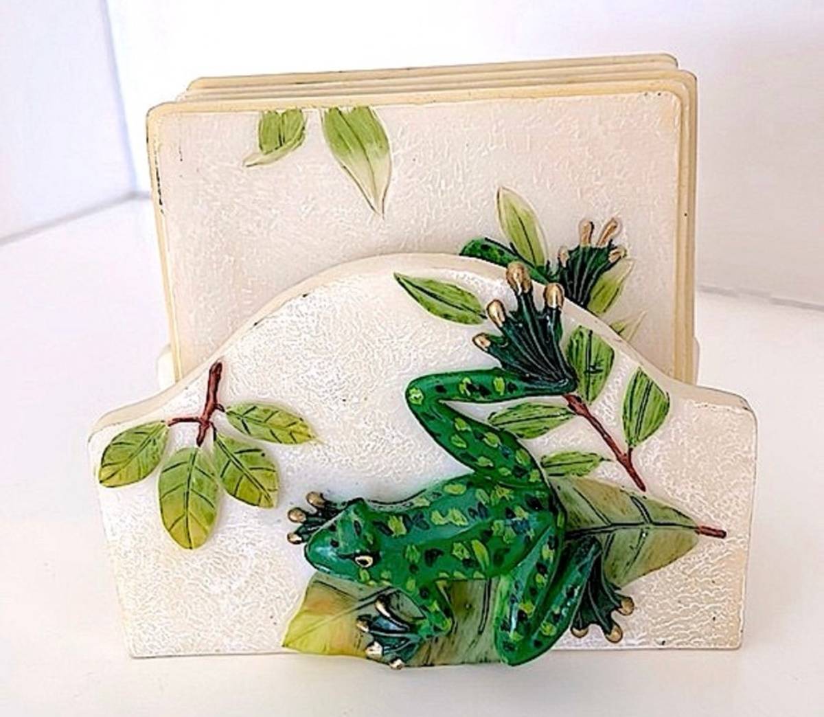 Niknax · FROGS! A. Richesa Corporation, resin coasters, hand painted ...