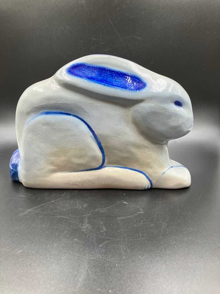 Eldreth Pottery Salt Glaze Bunny Signed By Dave Eldreth, 2007