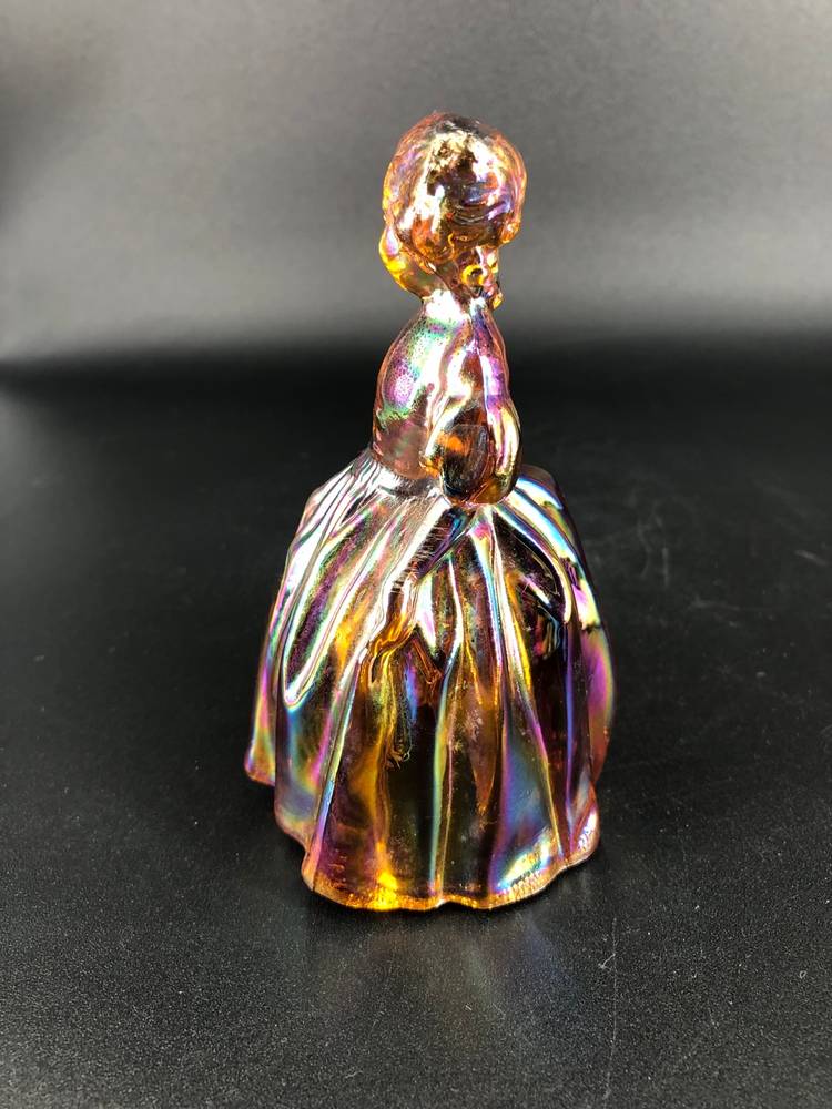 Vtg Wheaton Wheatonware Marigold Gold Iridescent Carnival Glass Girl ...