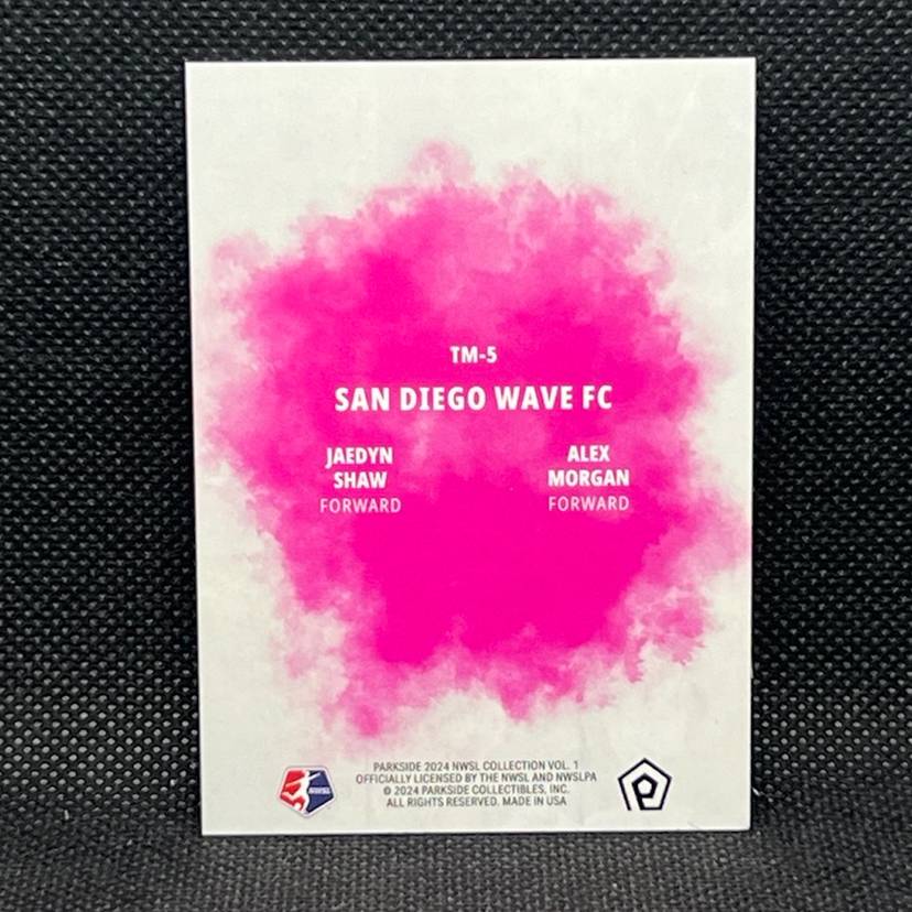 Alex Morgan Jaedyn Shaw 2024 Parkside Team Mates SD Wave Soccer Card