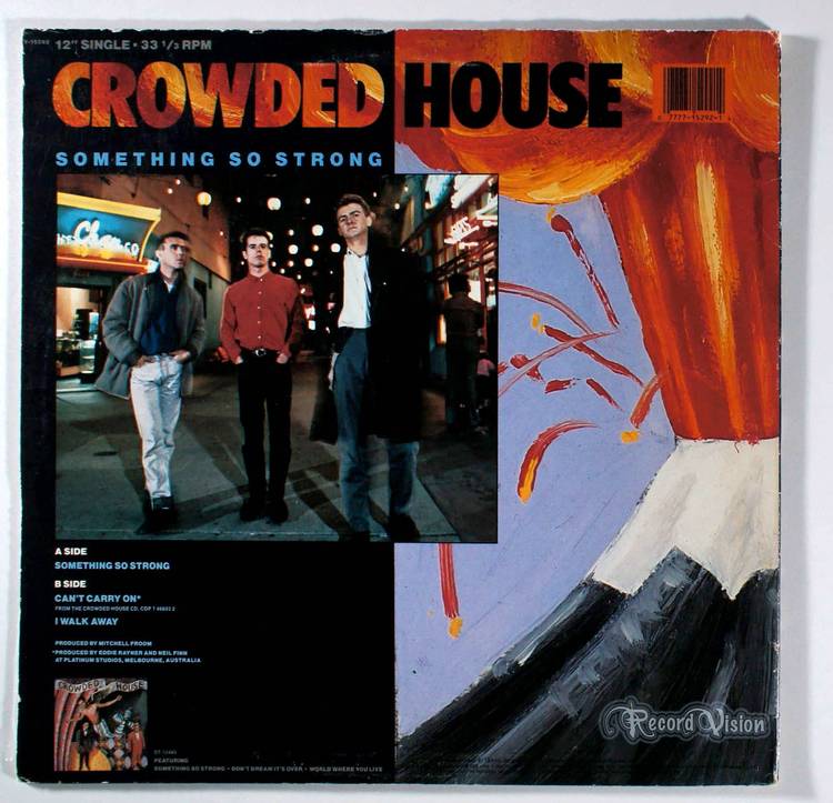 Crowded House - Something So Strong (1987) Vinyl 12" Single • Can't Carry On
