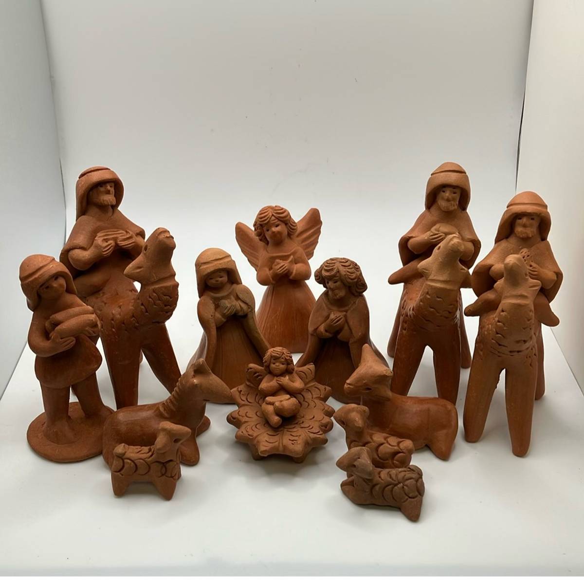 Niknax · 14 Piece Terracotta Nativity Set - Handmade In Guatemala