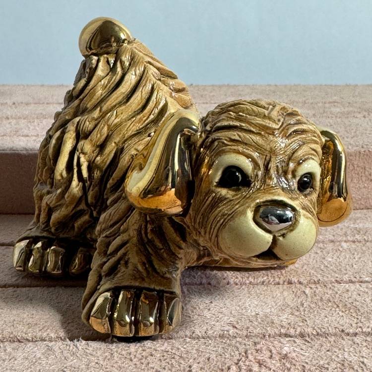 Artesania Rinconada #F389 Baby Brown Dog New in Box