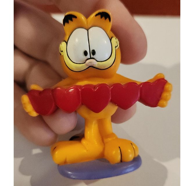 Vintage Garfield Pvc Valentines Figure & Bike Reflector