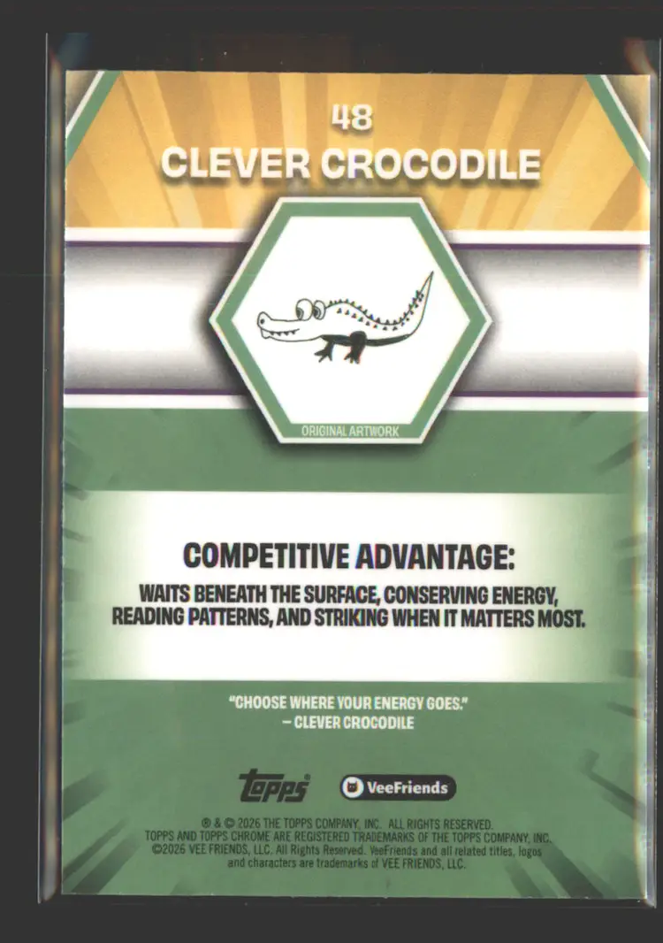 Clever Crocodile X-Fractor 2026 Topps Chrome VeeFriends 48 - (143)