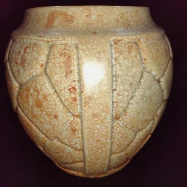 Ditmar Urbach Czech “Alienware” Pottery Planter W/Bird Design