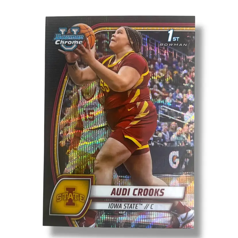 Audi Crooks 2024-25 Bowman University 1st Bowman Chrome Black Wave ...