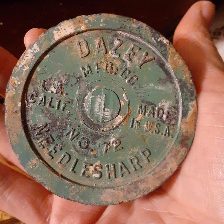 Dazey No. 72 Round Metal Flower Frog.