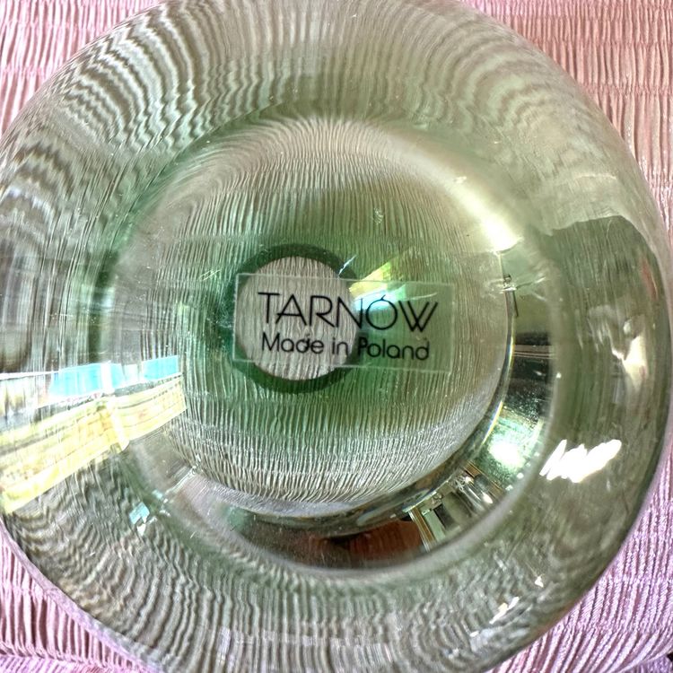 Tarnow Poland Art Glass Vase 5” No Issues Vivid Green Round