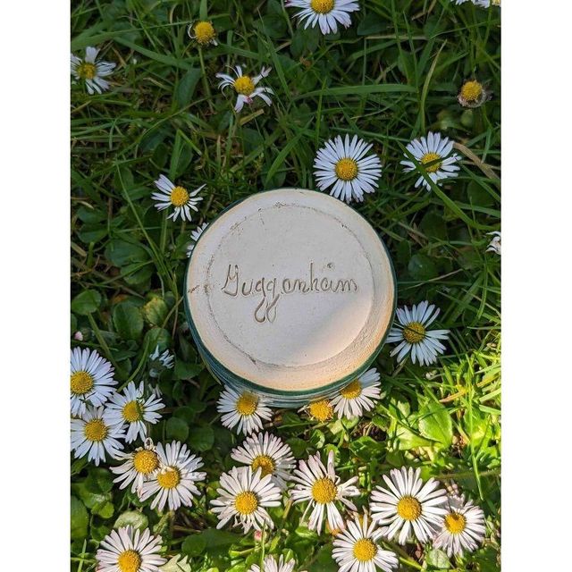 Beautiful Guggenheim Pottery Vase Gradient Blues with Squared Accents ...