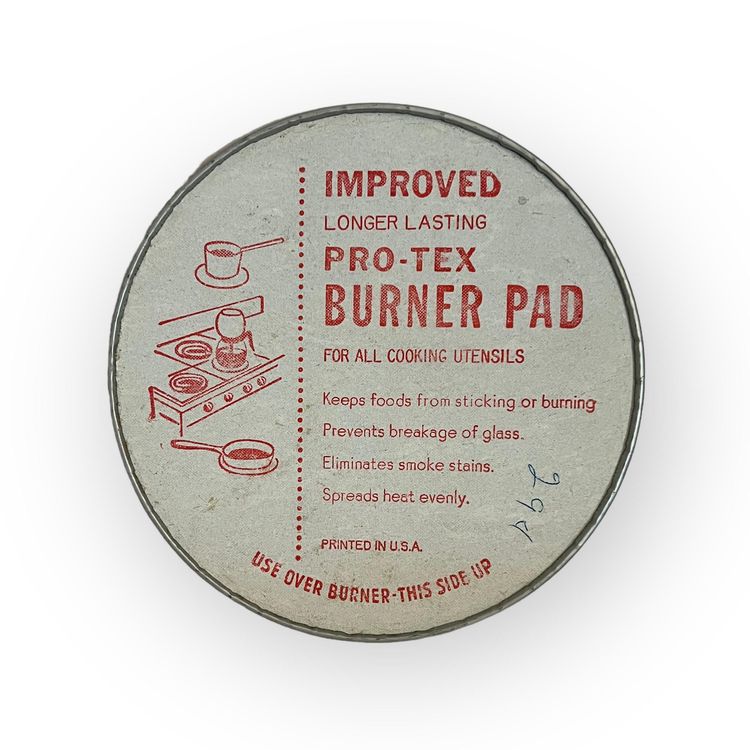 Vintage Burner Pads. Set of 2 with Crocheted Cover. Pro-Tex Ballonoff ...