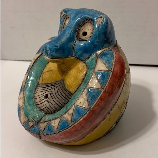 Fenix South Africa Raku Pottery Baboon Figurine