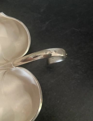 WMF Ikora Germany leaf dish silver plated footed EP Brass