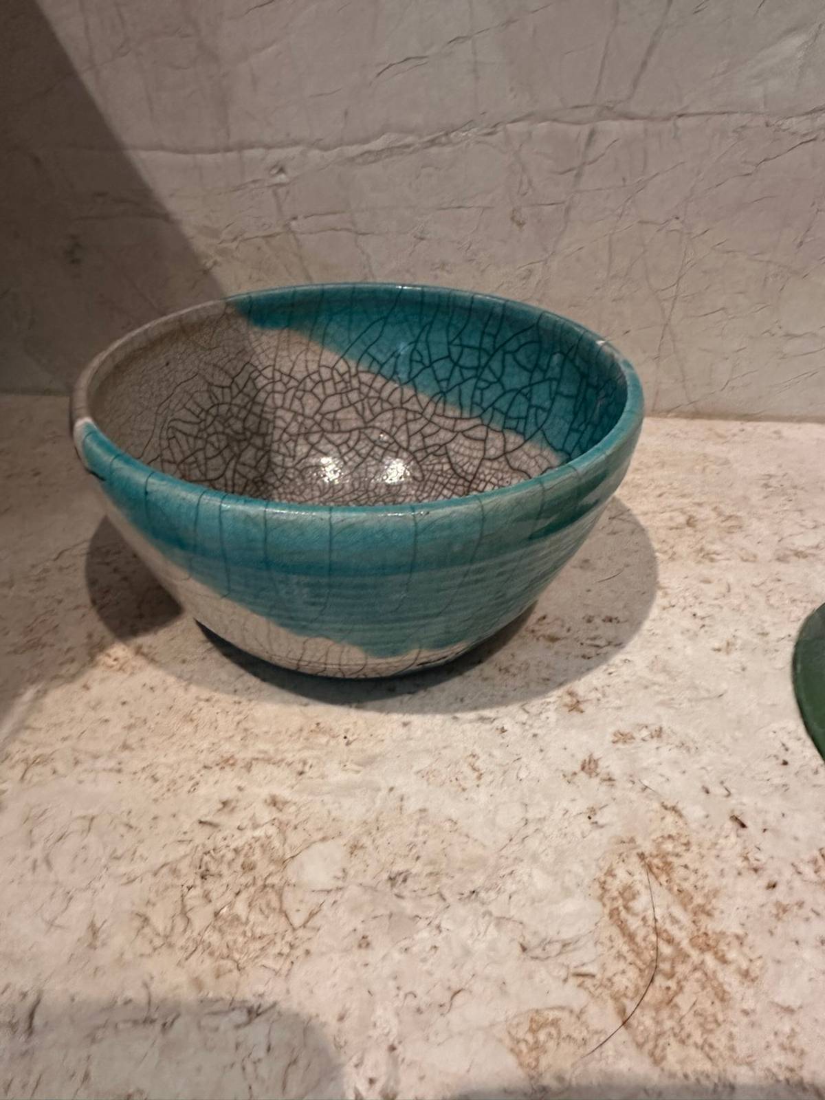 Niknax · Blue And Gray Raku Pottery Bowl Signed