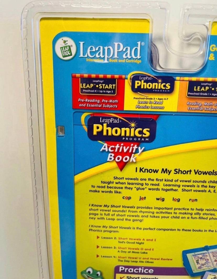 LeapFrog LeapPad Phonics Program Activity Book I Know My Short Vowels