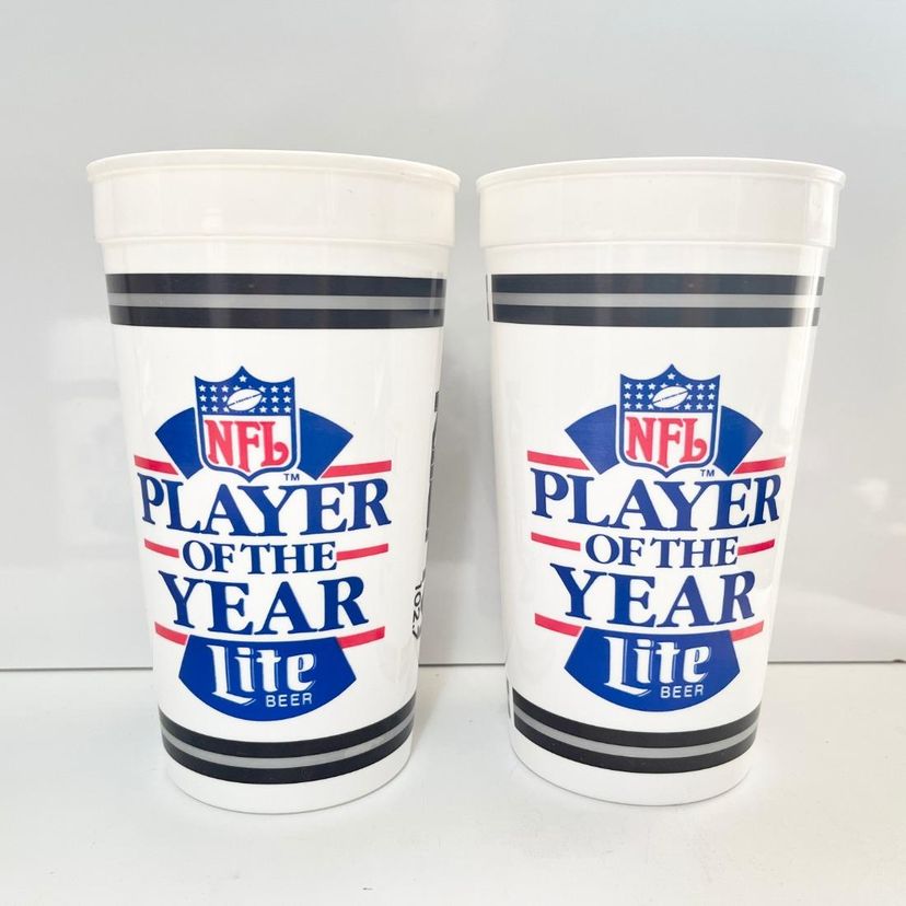 Los Angeles Raiders NFL Player of the Year Drinking Cups Vintage 1980s