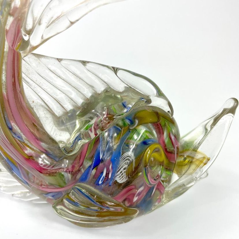 Vintage Murano AVeM Arte Vetreria Muranese Fish Dolphin Figurine