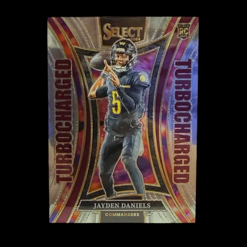 Jayden Daniels 2024 Panini Select Football #12 Turbocharged Rookie RC ...