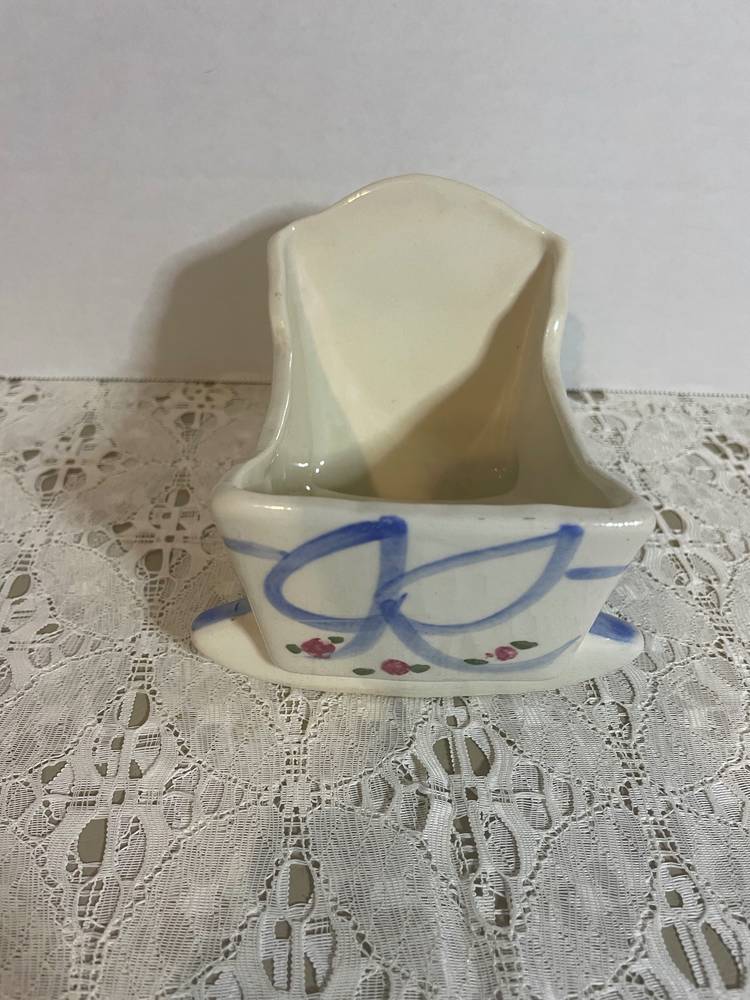 Vintage Ceramic Baby Cradle Planter
