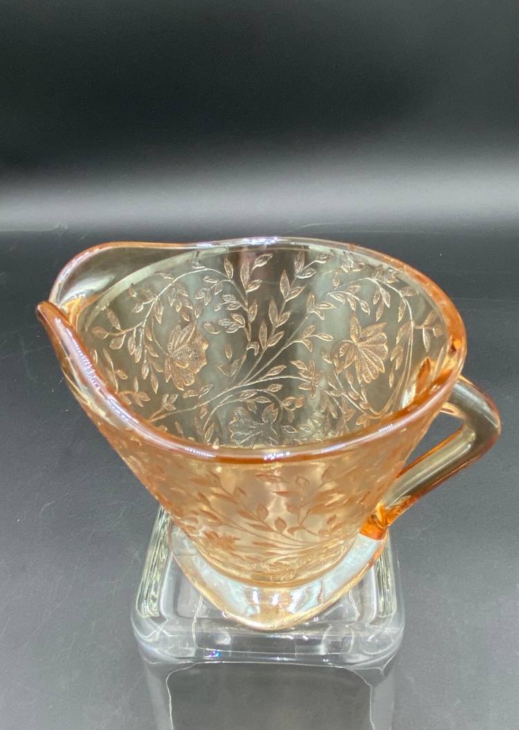Vintage 1950s Jeannette Glass, Floragold Pattern Creamer, Iridescent ...