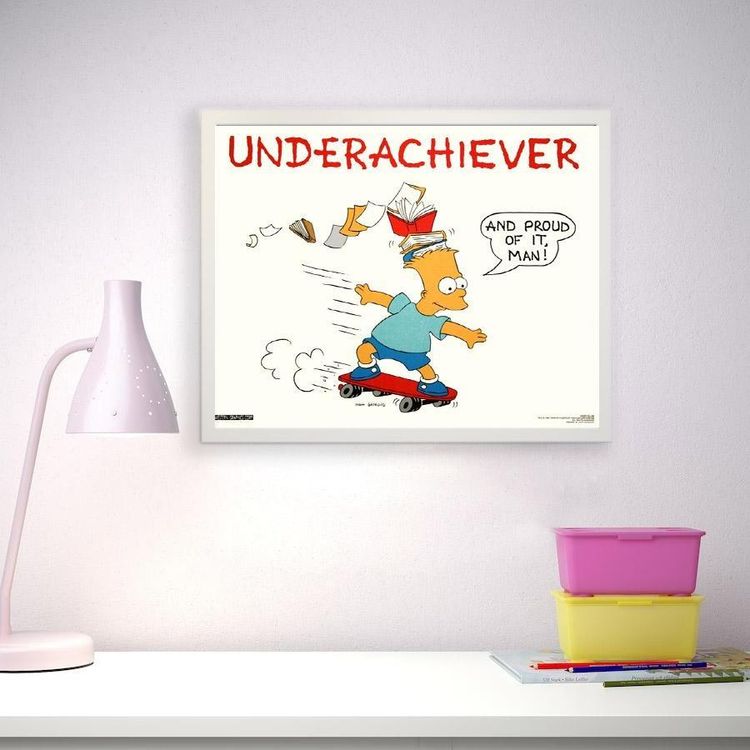 1990, Original Vintage Simpsons Poster, Rare & Very Collectible, 16 X 20 In