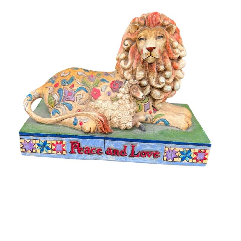 Jim Shore Peace And Love Lion And Lamb Figurine