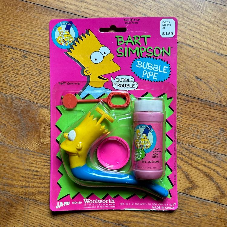 Bart Simpson Bubble Pipe (Ja-Ru, 1990)