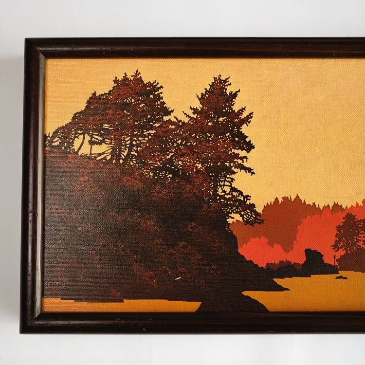 Mid Century Pr Joanne Scott Prints Litho on Board Framed & Signed Trees ...