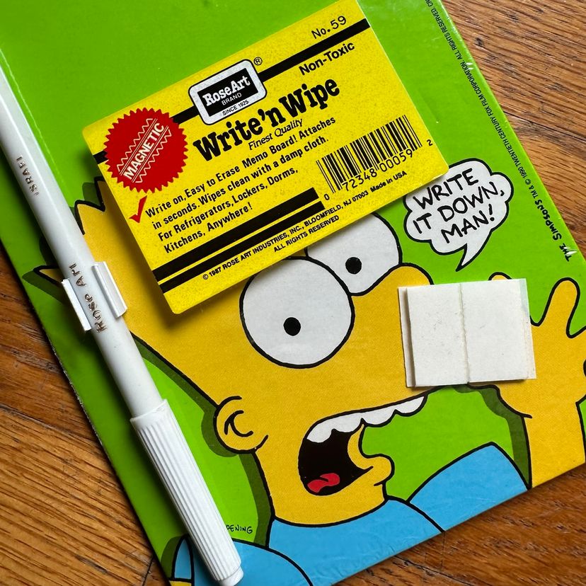 Bart Simpson Write’n’Wipe (RoseArt, 1990)