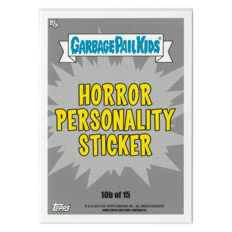 Garbage Pail Kids Creepy Craven Horror Personality Sticker #10b of 15 ...