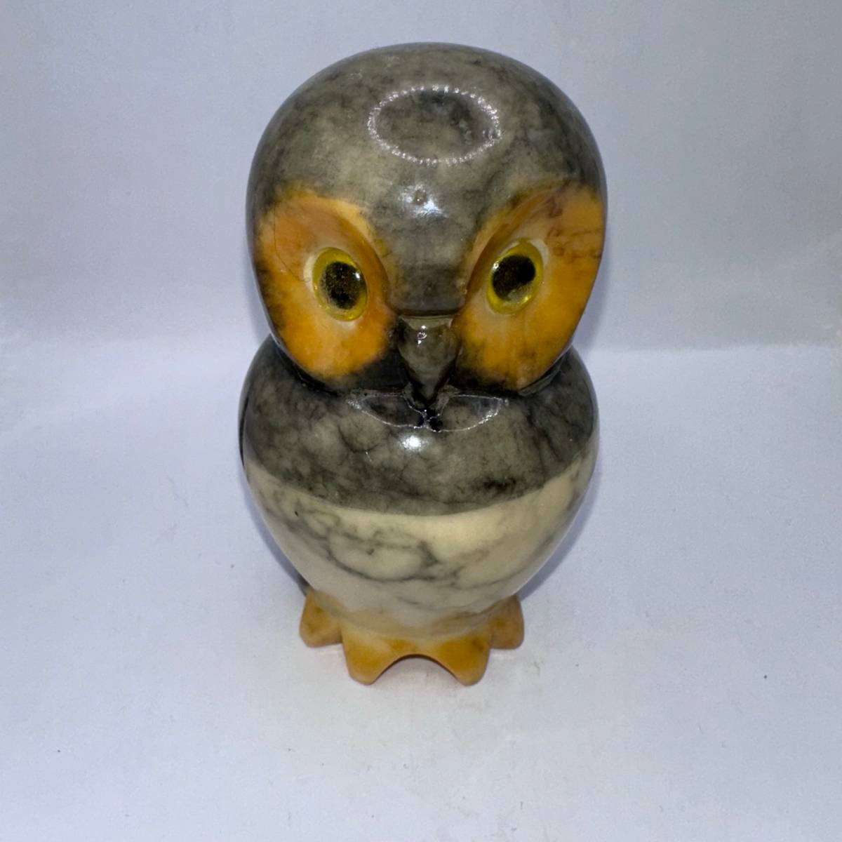Niknax · Vintage Hand Carved Volterra Alabaster Marble Owl Paperweight ...