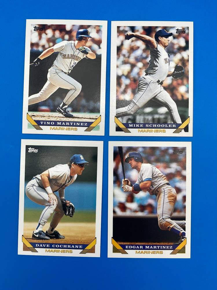 Topps 1993 MLB Seattle Mariners Lot of 12 Different Trading Cards