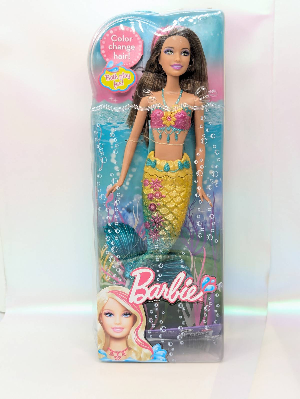 Niknax · Mattel Barbie Turquoise Blue Mermaid Color Change Hair 12 ...