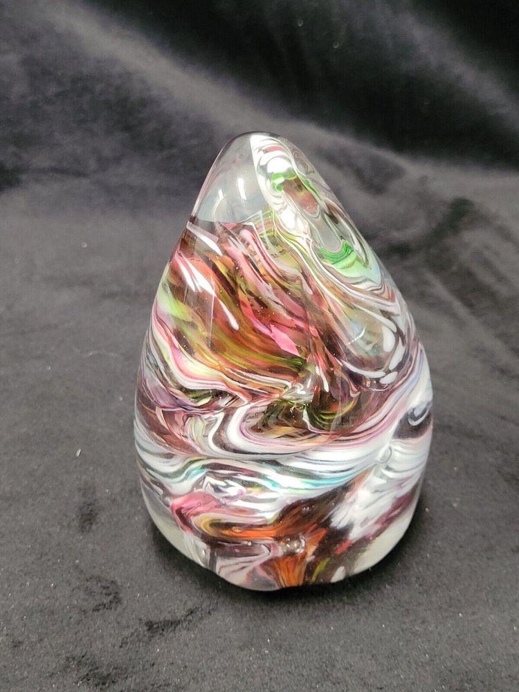 Beautiful Egg Shaped Paperweight by Faye 2002