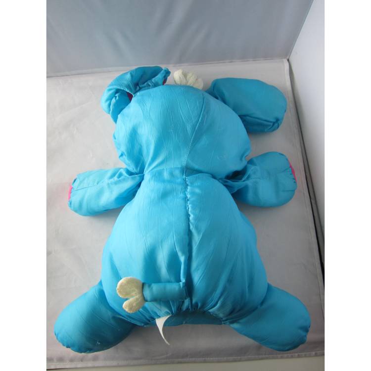Vtg 1988 Fisher Price Puffalump Blue Pink Elephant Plush Stuffed Animal 15"