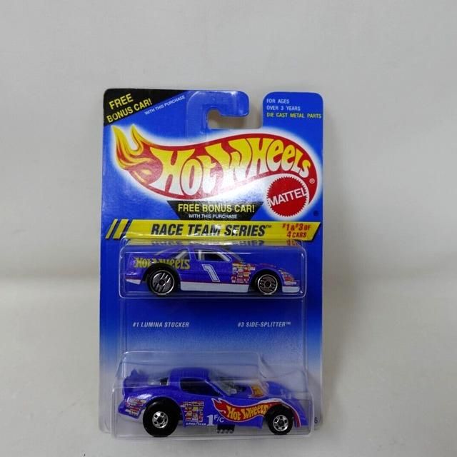 Hot Wheels 1994 Race Team Series 2 pack #1 Lumina Stocker, #3 Side-Splitter