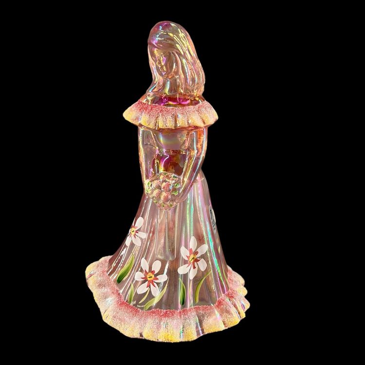 Fenton Hand Painted Art Glass Bridesmaid Doll Signed KS Buskirk ...