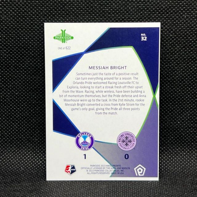 Messiah Bright 2023 Parkside NWSL Pronto #32 Soccer Card