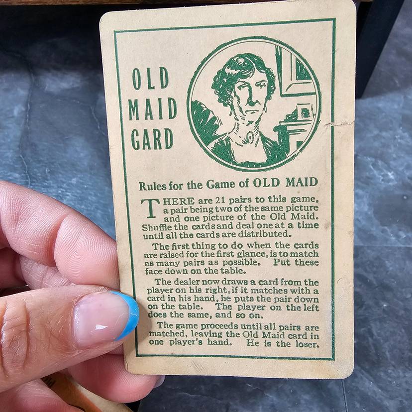 16 - 1920's Whitman Old Maid Cards COMPLETE SET!