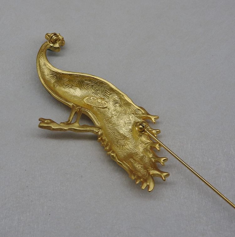 Vintage Bob Mackie Peacock Brooch