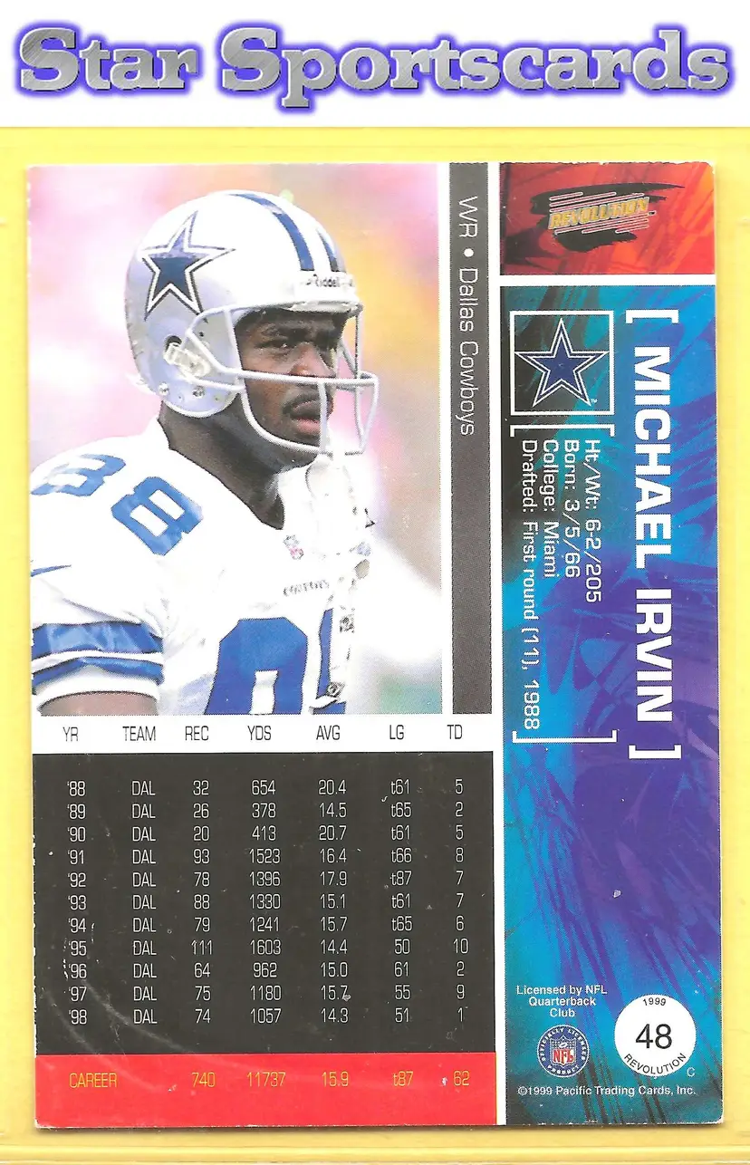 1999 Pacific Revolution #48 Michael Irvin Dallas Cowboys