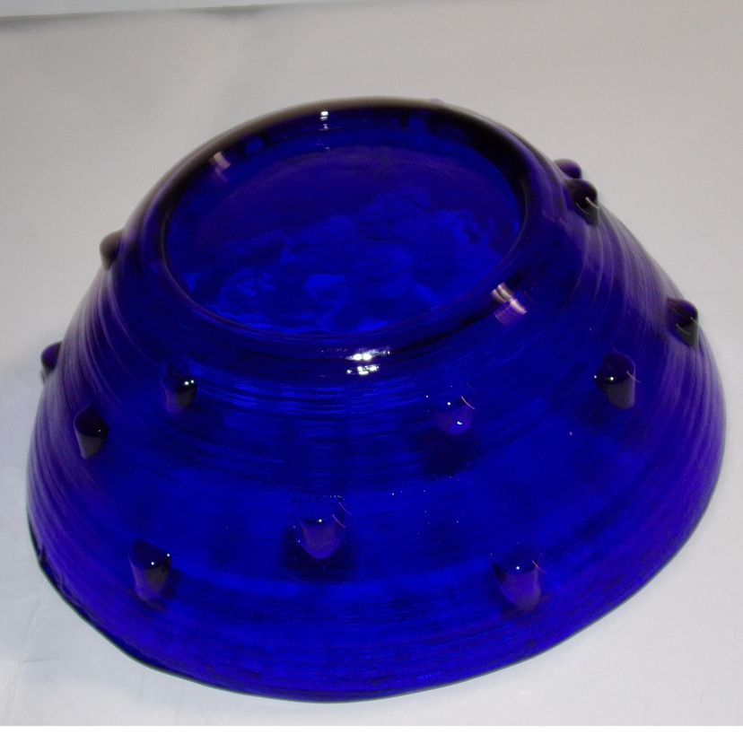 Vintage BLENKO Cobalt Blue #925 Bowl w/Original Label, circa 1980s-90s