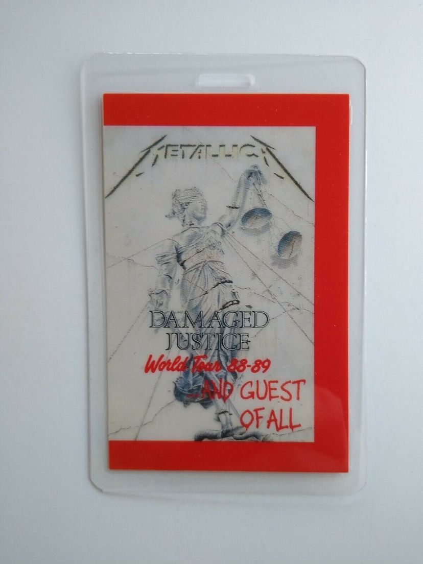 Metallica Backstage Concert Pass Original 1988 - 89 Hard Rock Heavy ...
